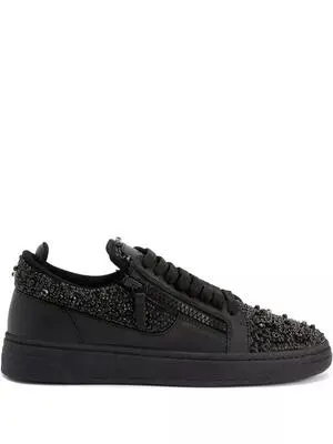 GIUSEPPE ZANOTTI Double-zip Low-top Sneakers - Black