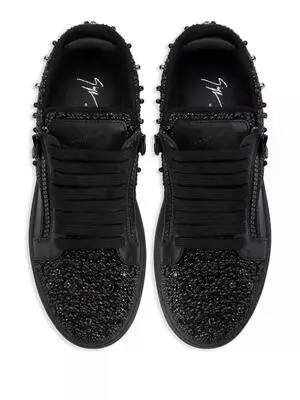 GIUSEPPE ZANOTTI Double-zip Low-top Sneakers - Black