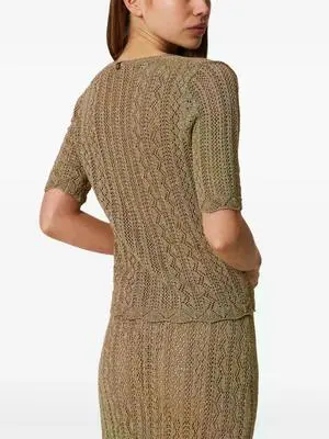 TWINSET Pointelle-knit Top