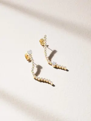 Sophie Bille Brahe 18-karat Recycled Gold Diamond Dangle Earrings - Silver