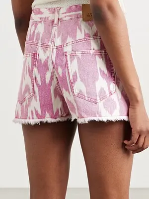 MARANT ETOILE Lesia Printed Denim Shorts