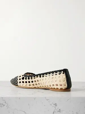 Staud Nell Woven Leather Ballet Flats