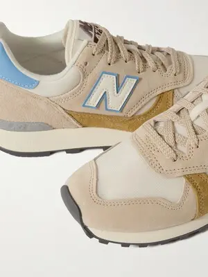 NEW BALANCE 475 Mesh And Suede Sneakers - Neutrals