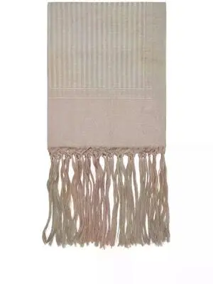 Brunello Cucinelli Fringe-detailing Towel - Grey