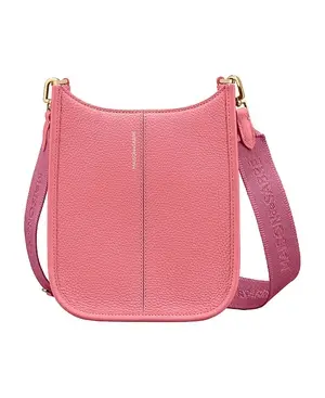 MAISON DE SABRE Leather Mini Saddle Bag - Candy Pink