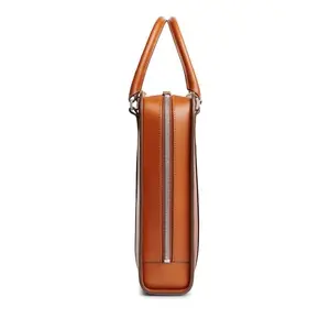 CARL FRIEDRIK Palissy Leather Briefcase - Cognac