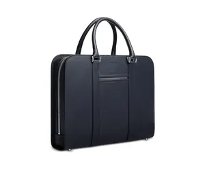 CARL FRIEDRIK Palissy Leather Briefcase - Navy