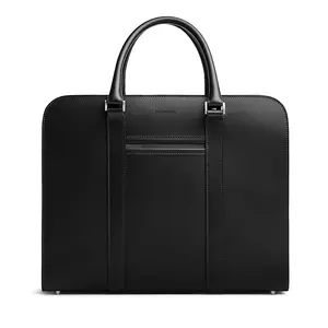 CARL FRIEDRIK Palissy Double Leather Briefcase - Black