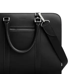 CARL FRIEDRIK Palissy Double Leather Briefcase - Black