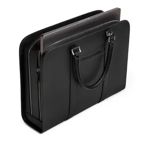 CARL FRIEDRIK Palissy Double Leather Briefcase - Black