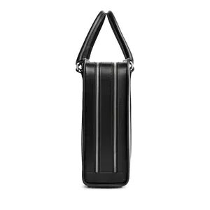 CARL FRIEDRIK Palissy Double Leather Briefcase - Black