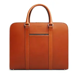 CARL FRIEDRIK Palissy Double Leather Briefcase - Cognac