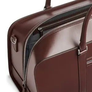 CARL FRIEDRIK Palissy Leather Weekend Bag - Chocolate