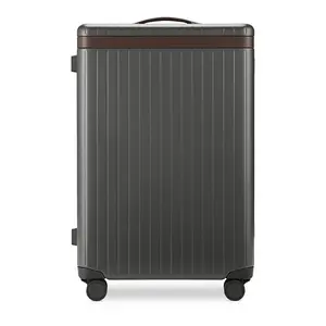 CARL FRIEDRIK Carl Friedrik Check-In Wheeled Suitcase Grey/chocolate