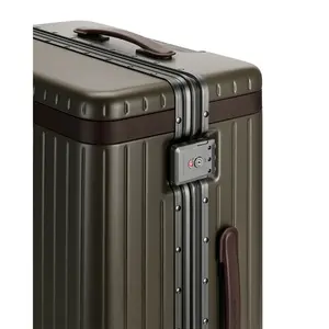 CARL FRIEDRIK The Check In Wheeled Suitcase - Olive/chocolate
