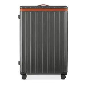 CARL FRIEDRIK The Large Check In Spinner Suitcase - Grey/cognac