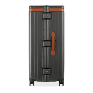 CARL FRIEDRIK The Large Check In Spinner Suitcase - Grey/cognac