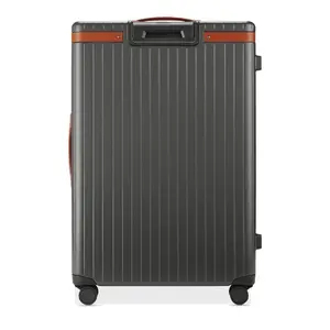 CARL FRIEDRIK The Large Check In Spinner Suitcase - Grey/cognac