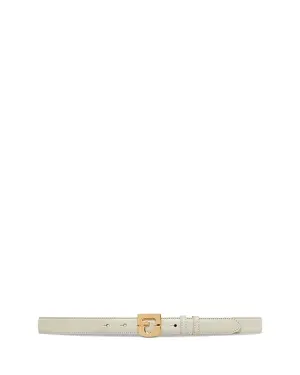 Gerard Darel Le Lauren Leather Belt - Ecru