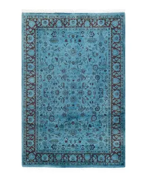 Bloomingdale'S Fine Vibrance M1444 Area Rug, 4'2 X 6'2 - Blue