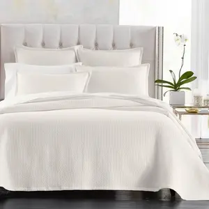 HUDSON PARK COLLECTION Signature Pebbled Matelasse King Sham, Pair - Vanilla Sky