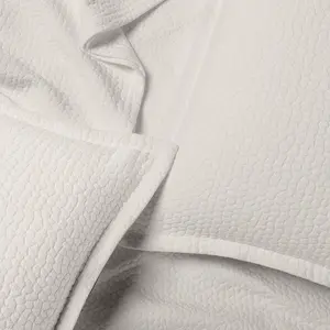HUDSON PARK COLLECTION Signature Pebbled Matelasse King Sham, Pair - Vanilla Sky