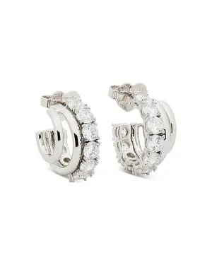 Kate Spade New York Stacked Huggie Earrings - Silver