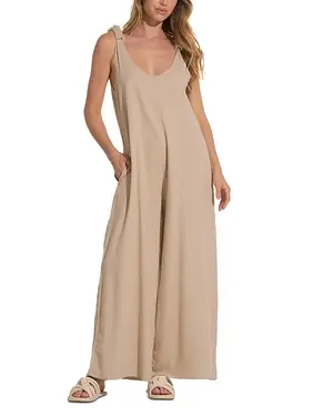 Elan V-Neck Tank Jumpsuit Sand