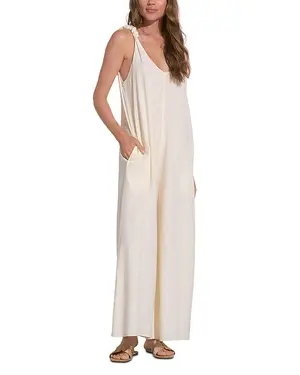Elan V-neck Tank Jumpsuit - White
