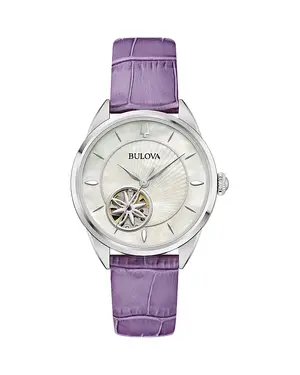 Bulova Sutton 35mm Watch - White/purple