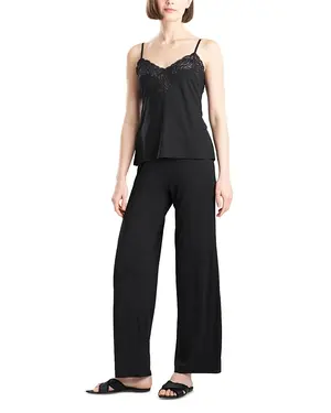 Natori Feathers Essentials Pajama Cami Set - Black