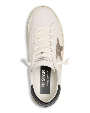 GOLDEN GOOSE Hi Star Low Top Sneakers - White/biege