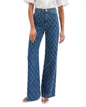 Women's Checked Jeans
