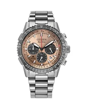 Citizen Eco Drive Promaster Air Navihawk Chronograph, 40mm - Pink/silver