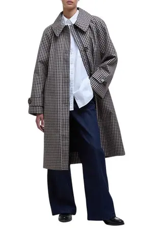 Barbour Nadine Checked Waterproof Car Coat