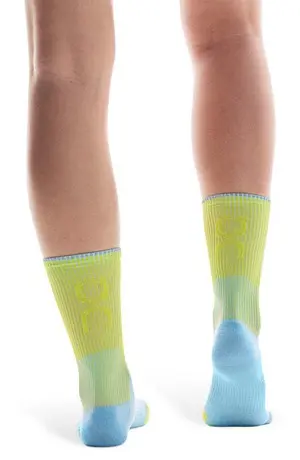 On Performance Run High Socks - Wash/lime