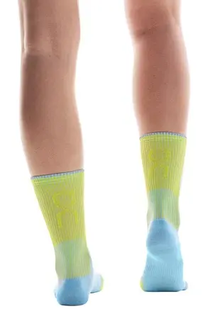 On Performance Run High Socks - Wash/lime