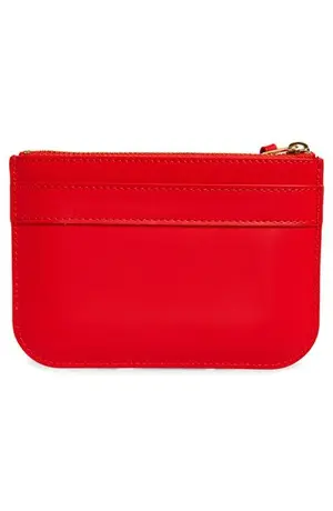 Comme Des Garçons Big Bow Leather Coin Purse - Red