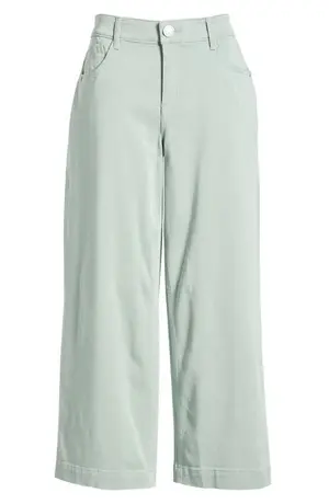 Wit & Wisdom High Waist Ankle Wide Leg Twill Pants