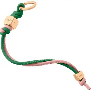 MAISON DE SABRE Leather Wristlet Charm - Emerald Lily