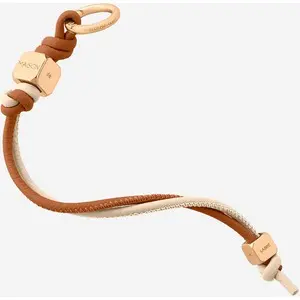 MAISON DE SABRE Leather Wristlet Charm - Pecan Nude