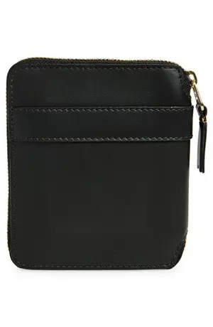 Comme Des Garçons Big Bow Leather Zip Wallet - Black