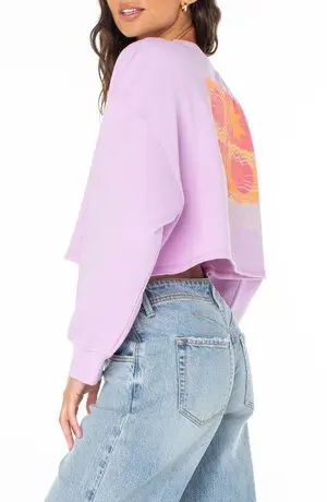 Roxy Morning Hike Graphic Crop Sweatshirt