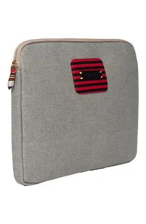 K'AI & VROSI Zipped Canvas Laptop Casefor 13 - Gray