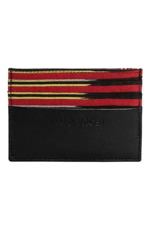 K'AI & VROSI Leather Canvas Cardholder - Black
