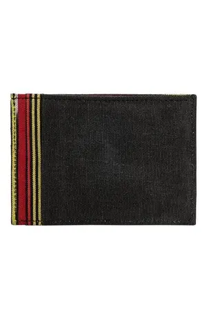 K'AI & VROSI Leather Canvas Cardholder - Black