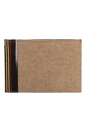 K'AI & VROSI Leather Canvas Cardholder Brown