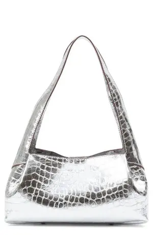 Rag & Bone Slade Croc Embossed Metallic Shoulder Bag
