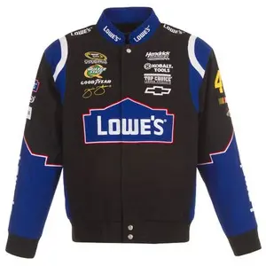 JH DESIGN Jimmie Johnson Lowe's Twill Driver Uniform Full-snap Jacket