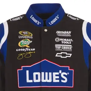 JH DESIGN Jimmie Johnson Lowe's Twill Driver Uniform Full-snap Jacket
